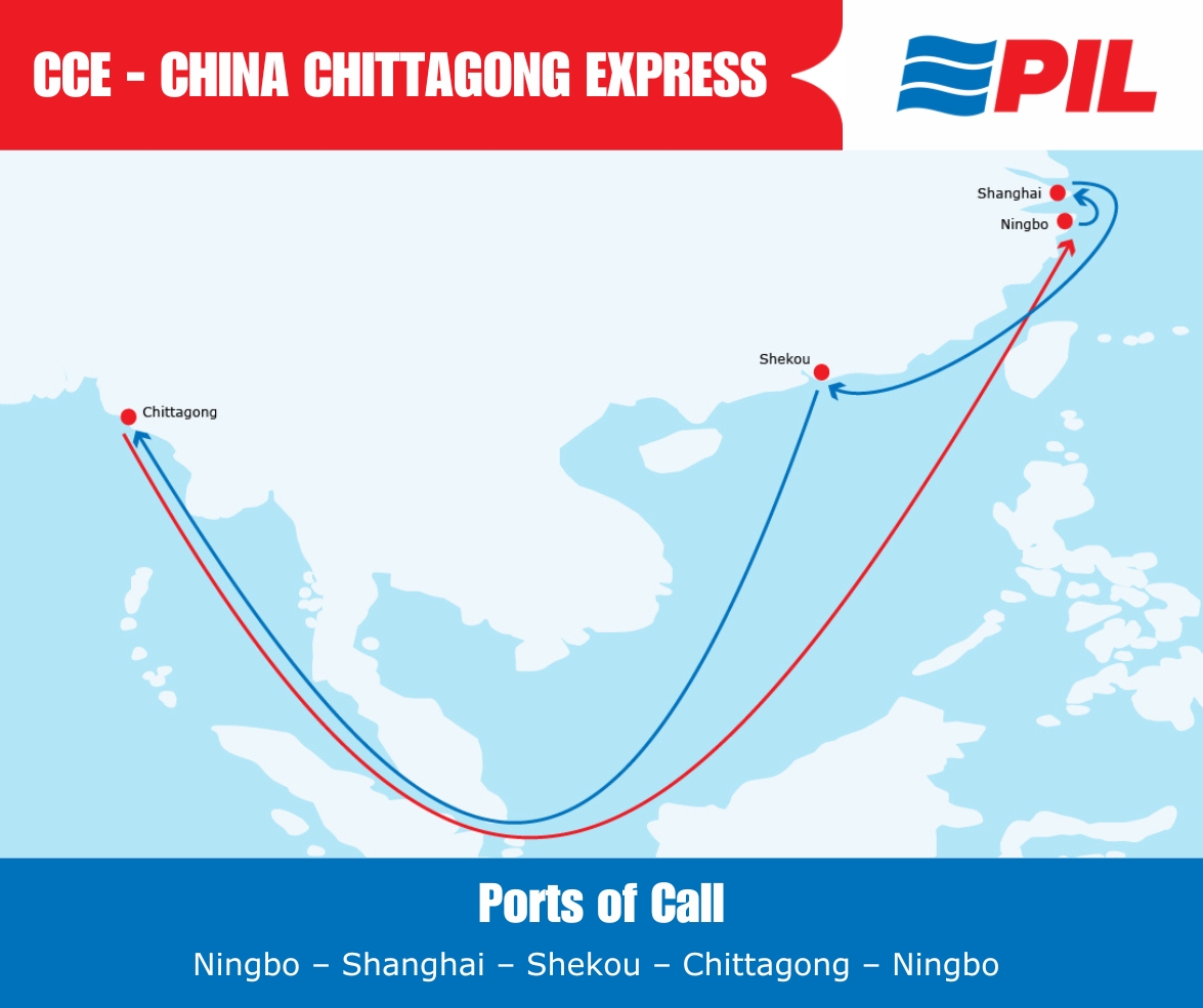 PIL expands Intra Asia coverage with new China Chittagong Express (CCE ...